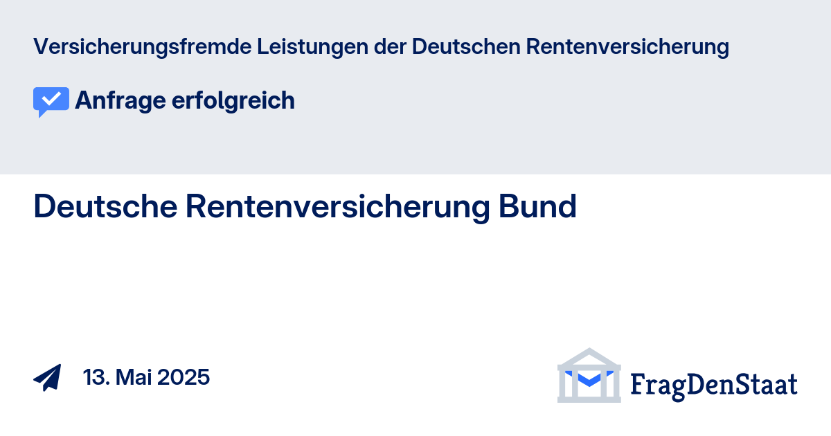 Versicherungsfremde Leistungen der Deutschen Rentenversicherung ...