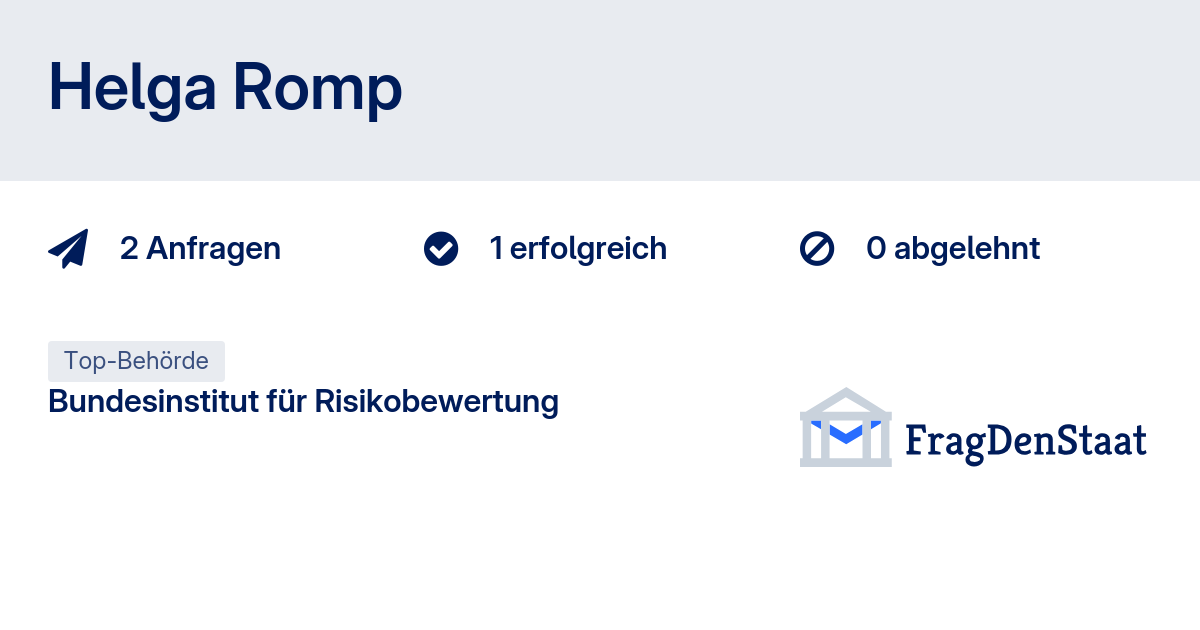 Helga Romp - FragDenStaat - FragDenStaat