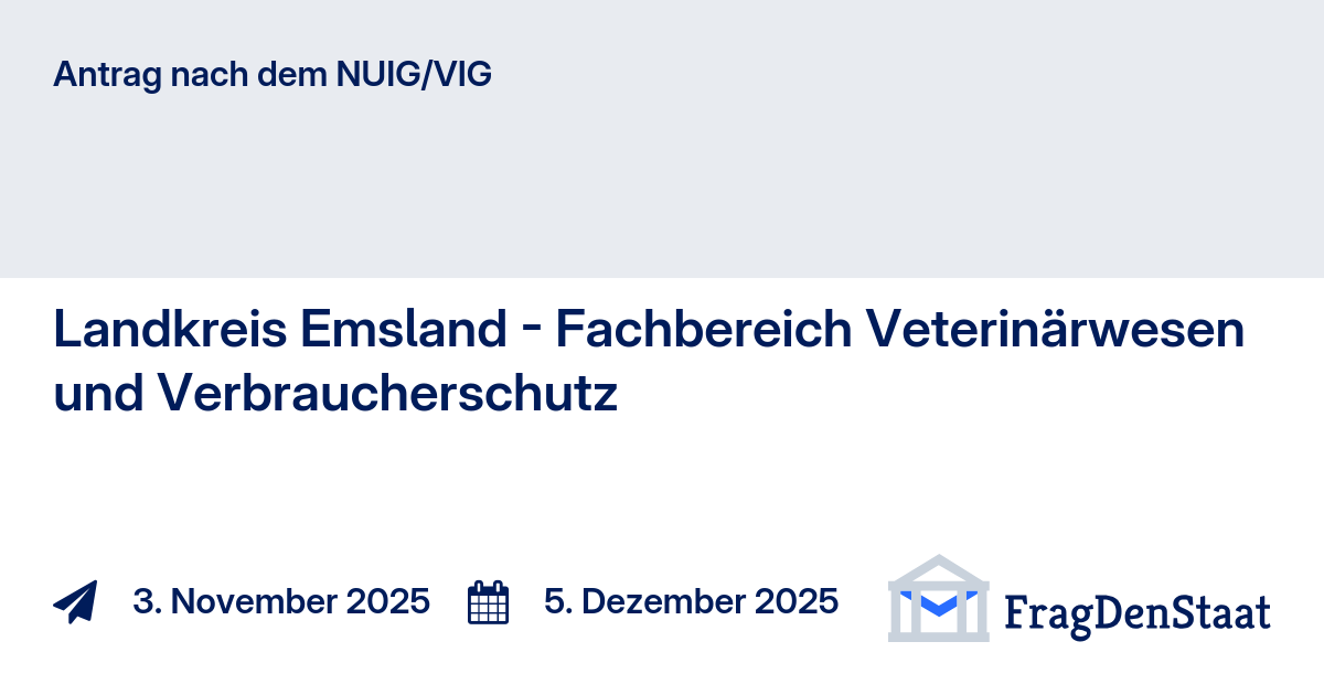 Antrag nach dem NUIG/VIG - FragDenStaat