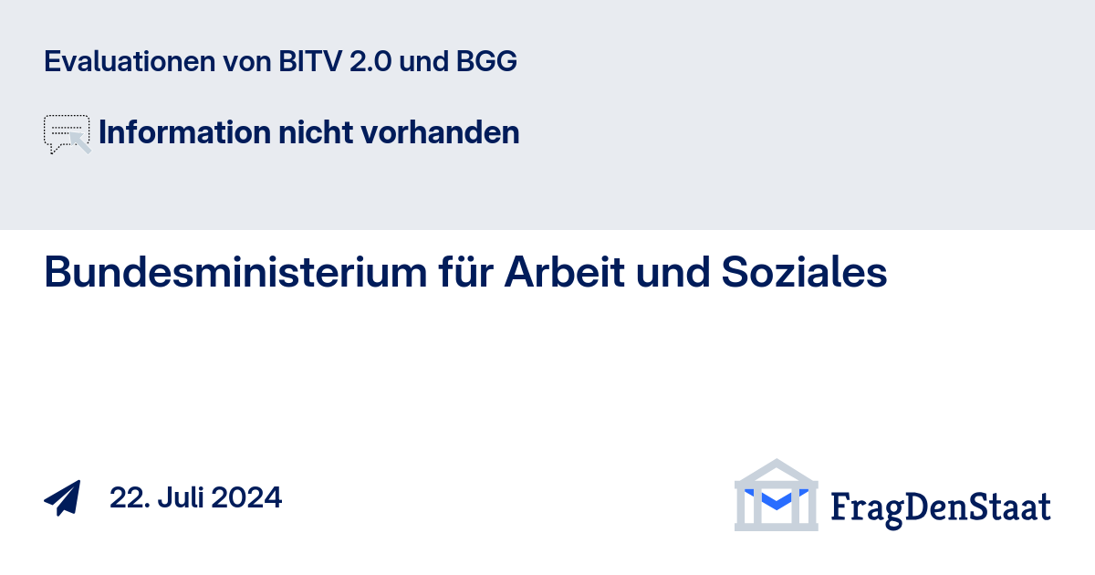 Evaluationen von BITV 2.0 und BGG - FragDenStaat