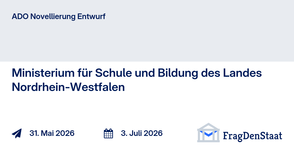 ADO Novellierung Entwurf - FragDenStaat